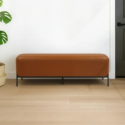 Jual Informa Yora Bangku Bench Kulit Cokelat Terbaru | Ruparupa