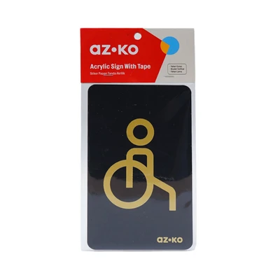 Jual Azko 10 X 16 Cm Stiker Anodized Akrilik Toilet Difabel Hitam ...