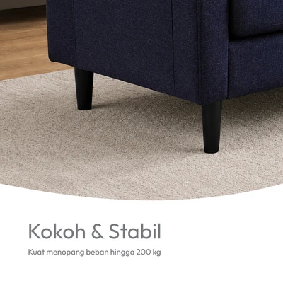Jual Informa Laura Sofa Modular Sudut Fabric Biru Terbaru | Ruparupa