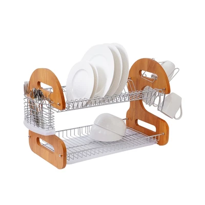 Jual Stora Rak Piring Kayu Light Cherry Silver Terbaru | Ruparupa