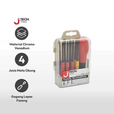 Jual Jetech Set 8 Pcs Obeng Family Fm Lh Terbaru | Ruparupa