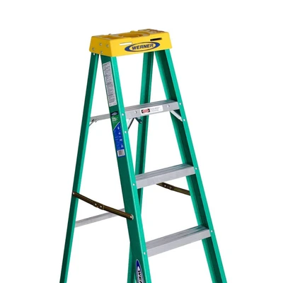 Jual Werner Tangga Fiber Glass 6 Step 1 8 Mtr Hijau Original | AZKO