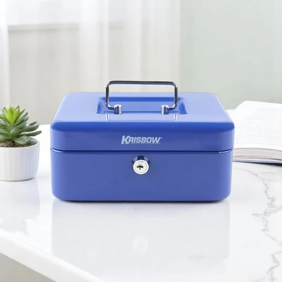 Jual Krisbow 20 X 16 X 9 Cm Cash Box Biru Terbaru | Ruparupa