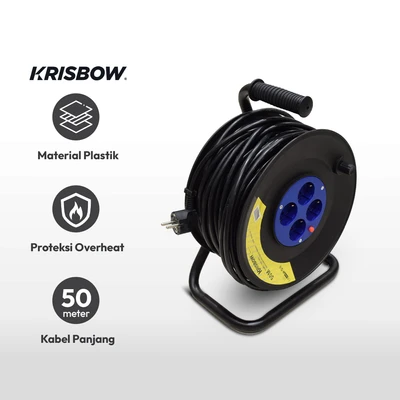 Jual Krisbow 50 Mtr Kabel Roll Terbaru | Ruparupa
