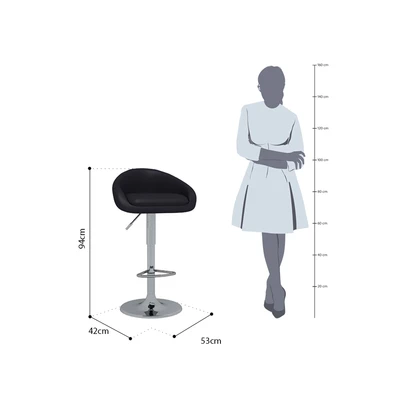 Jual Informa Tommy Kursi Bar Hitam Terbaru | Ruparupa