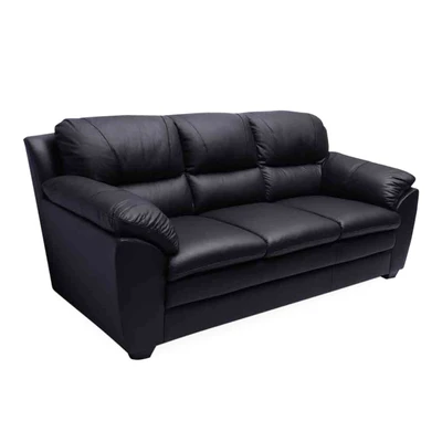 Jual Informa Ziva Sofa Kulit 3 Seater Hitam Terbaik | Informa