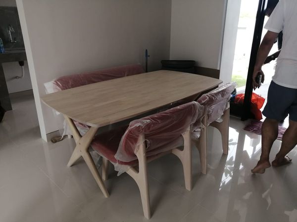 Jual Informa Yiruma Set Meja Makan 3 Kursi Orange Terbaik | Informa