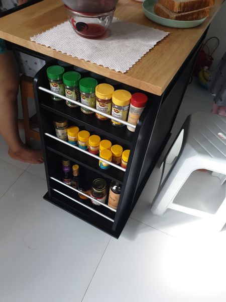 Jual Informa Rocky Rak Troli Dapur 4 Tingkat Hitam Terbaik | Informa