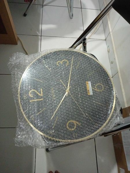 Jual Informa Jam Dinding 40 Cm Aluminium 317 Hitam Gold Terbaik | Informa
