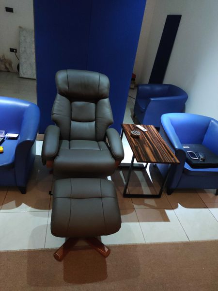 Jual Cordoba Kursi Recliner Ottoman Kulit Abu Abu Terbaru | Ruparupa