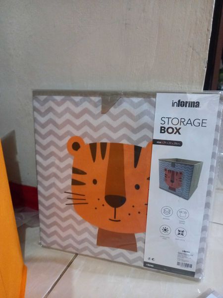Jual Informa 29 X 23 X 29 Cm Kotak Penyimpanan Lipat Motif Tiger ...
