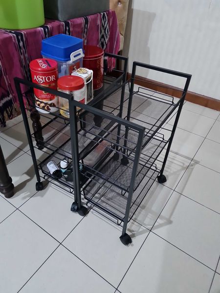 Jual Informa Troli Dapur 3 Tingkat 45 X 26 X 63 Cm Hitam Terbaik | Informa