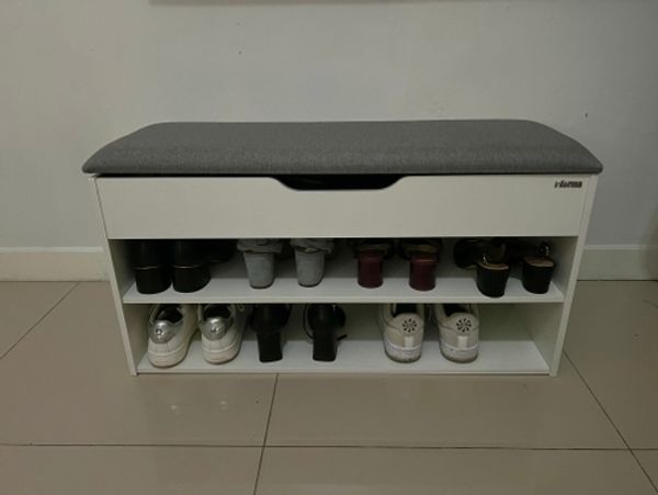 Jual Darren Bangku Rak Sepatu 3 Tingkat Putih Terbaik | Informa