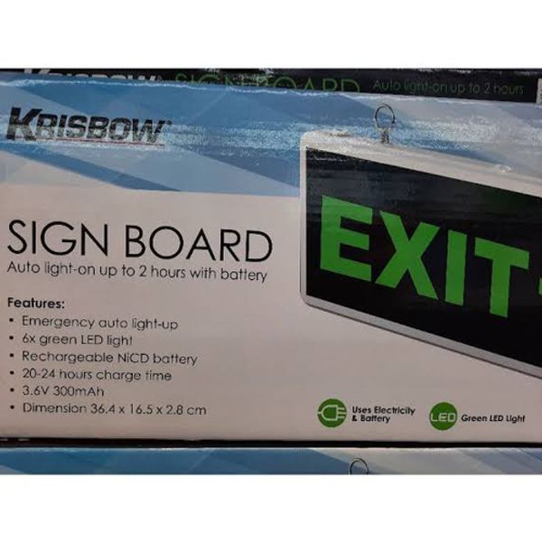 Jual Krisbow Papan Petunjuk Pintu Darurat Dua Sisi Terbaik | Informa