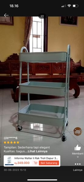 Jual Informa Walter Ii Rak Troli Dapur 3 Tingkat Hijau Muda Terbaik ...