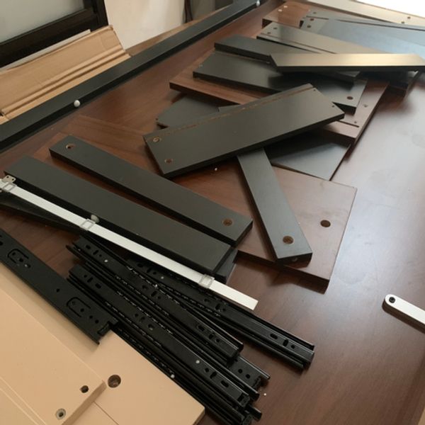 Jual Informa Monthana Meja Kantor Sisi Kiri Cokelat Terbaik | Informa