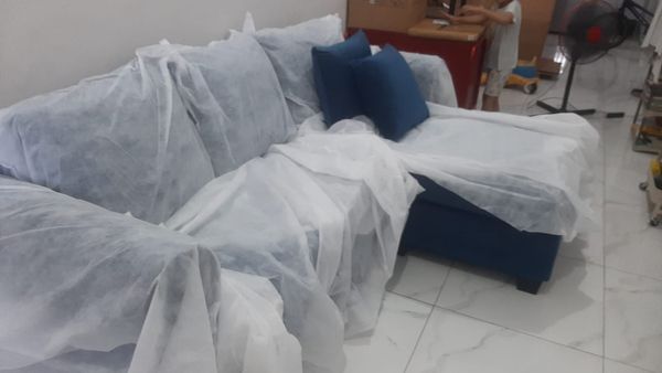 Jual Informa Lufkin Sofa Sudut Fabric Biru Terbaik | Informa