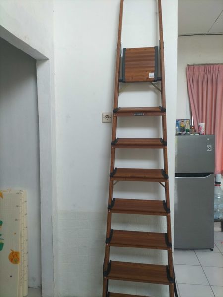 Jual Fixsteps Tangga Lipat Aluminium 8 Wide Steps Motif Kayu Terbaik ...