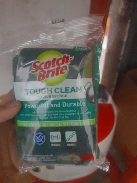 Jual Scotch Brite Sabut Sponge Cuci Piring 7 6 X 10 1 Cm Hijau Terbaik ...