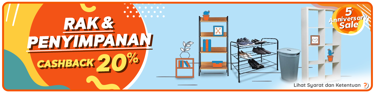 Rak dan Penyimpanan Cashback 20 Persen | Ruparupa