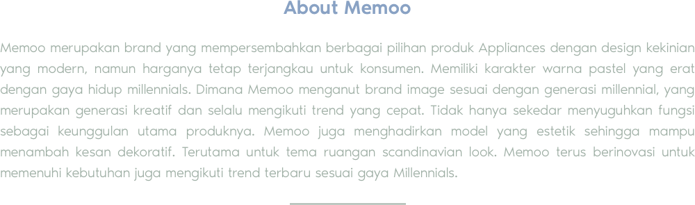 Official Store Online Memoo > Original Bergaransi | Ruparupa