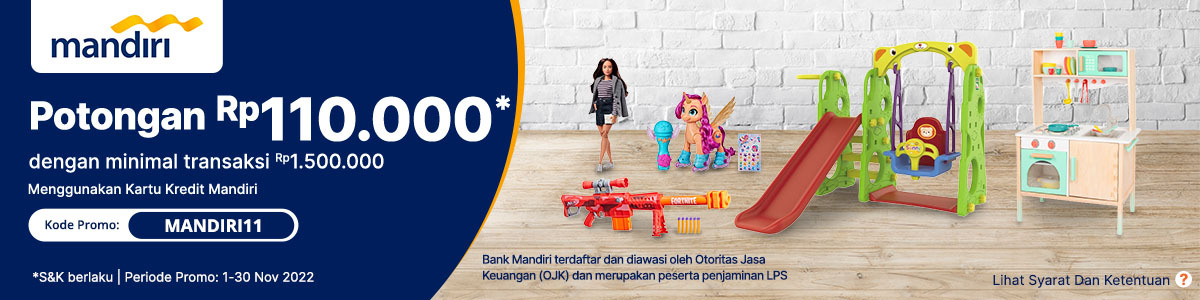 Promo Diskon Mainan 10.10 HUT Mandiri Full Payment dan Cicilan Original ...